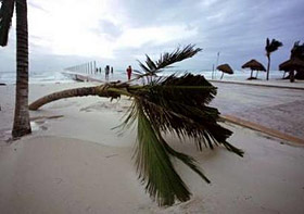 Hurricane Emily Lashes Yucatan Peninsula