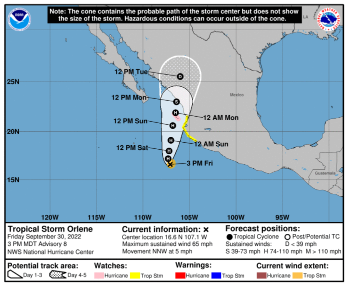 Tropical Storm Orlene Approaches Western Coast of Mexico | Banderas News